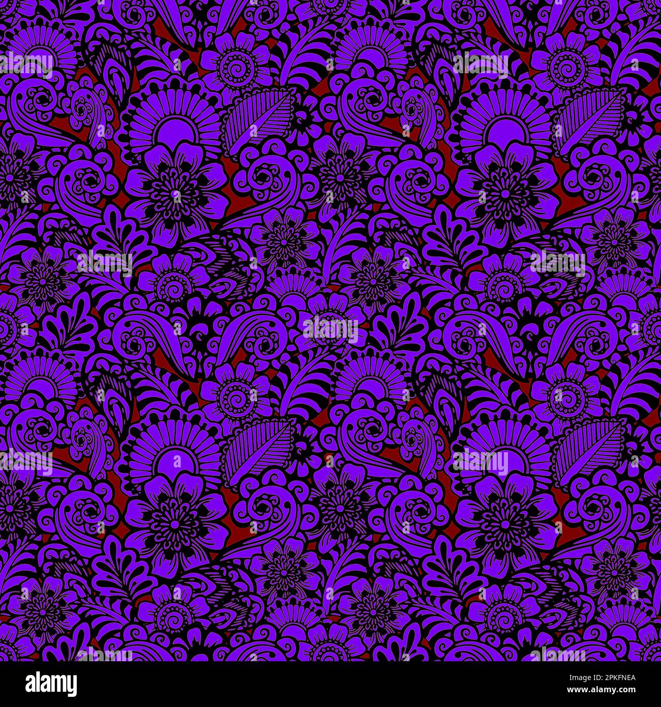 Purple And Black Border Design