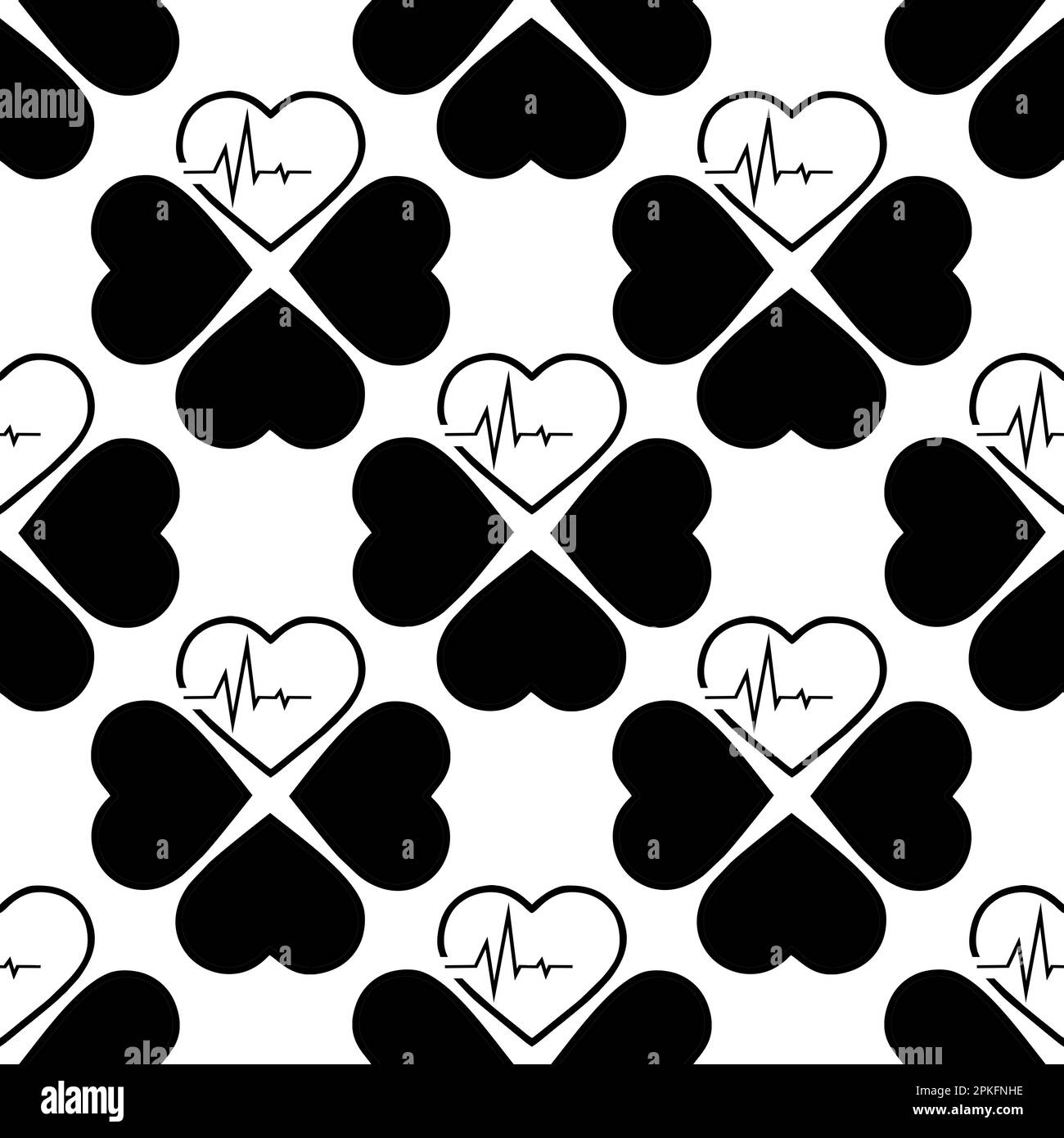 Heart seamless tileable pattern Cut Out Stock Images & Pictures - Alamy