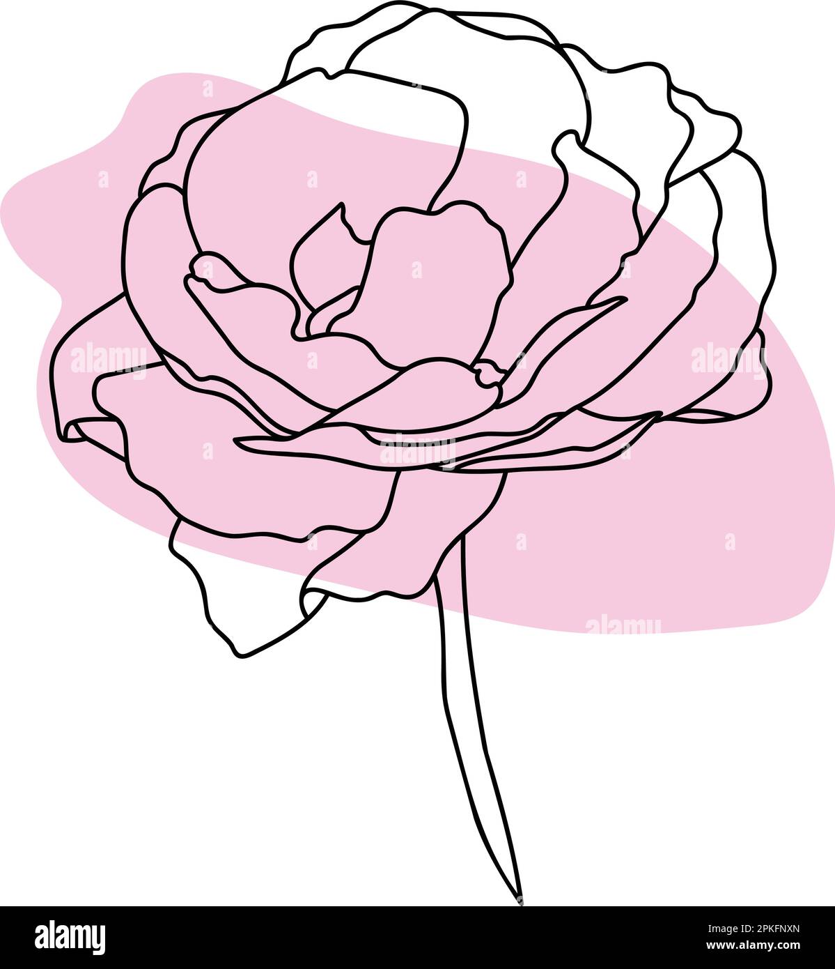 Simple single line art illustration Stock Vector Images - Alamy