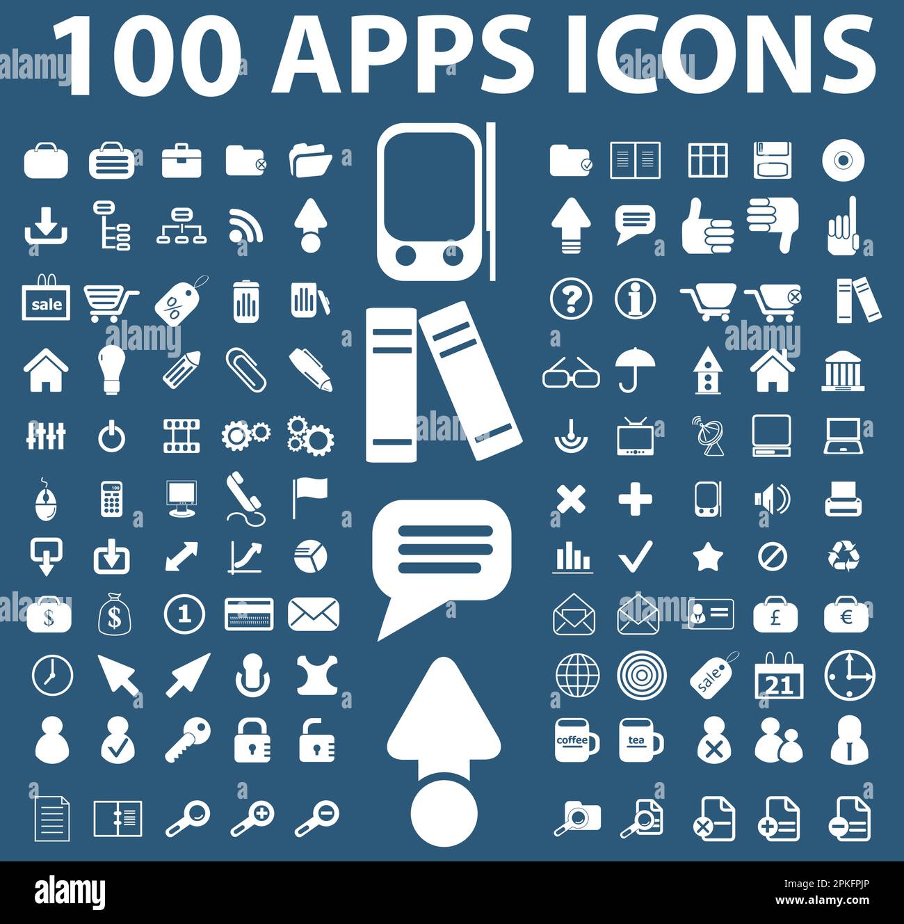A set of 100 Apps icon vector illustration Stock Vector Image & Art - Alamy