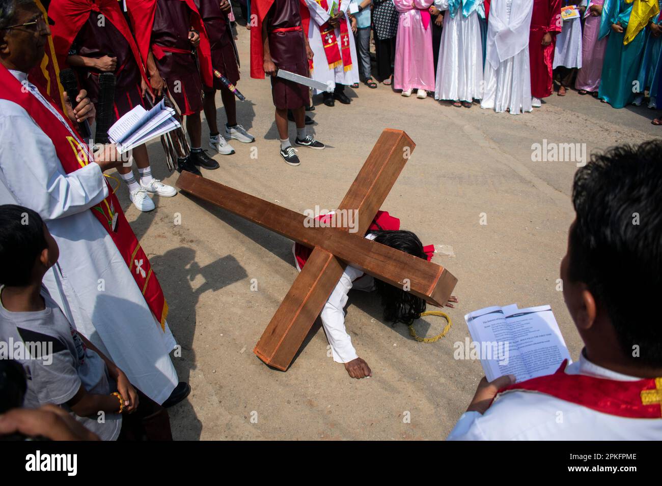 GUWAHATI, INDIA - APRIL 7: Indian Christian during the annual Good ...