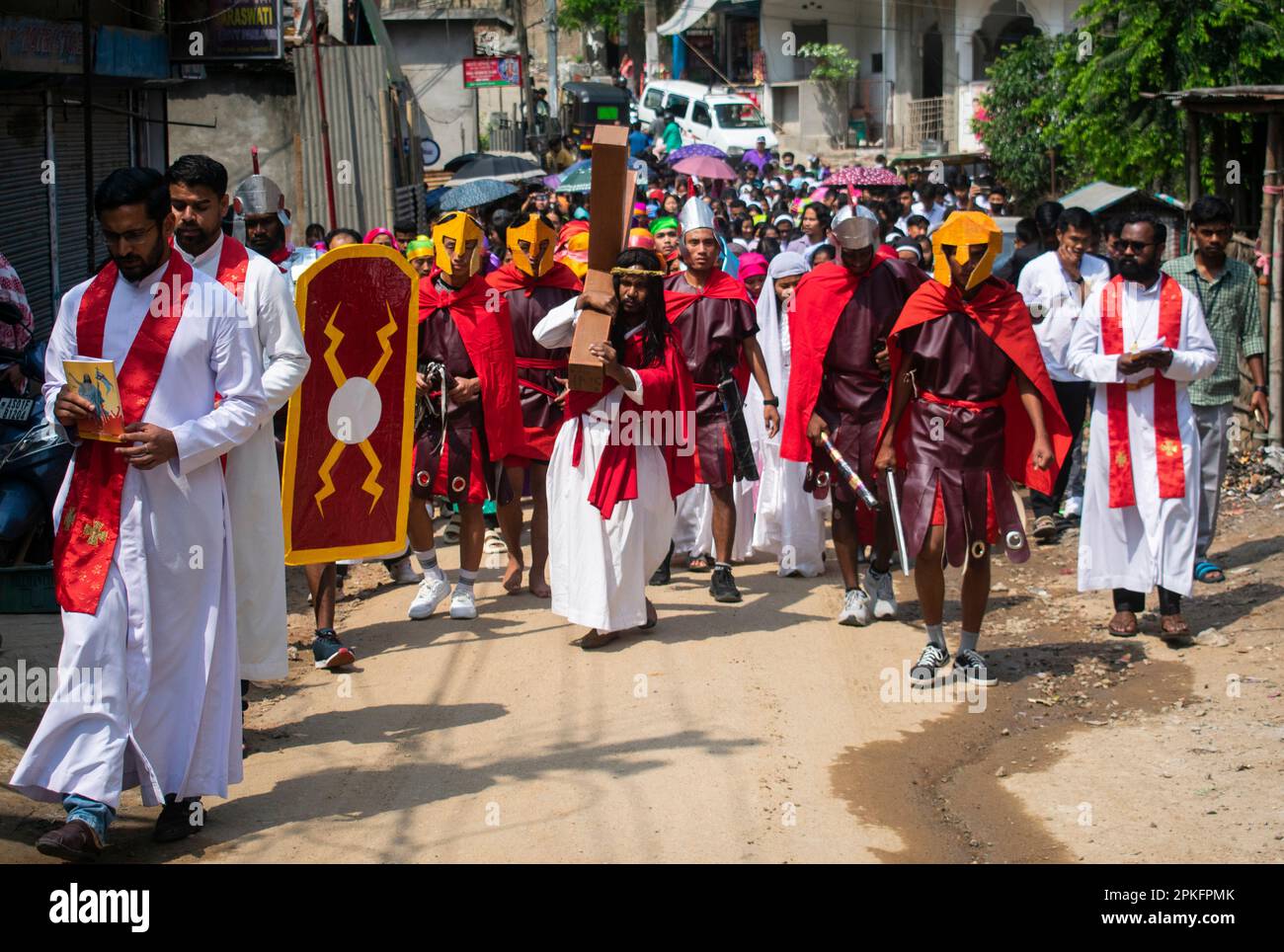 GUWAHATI, INDIA - APRIL 7: Indian Christian during the annual Good ...