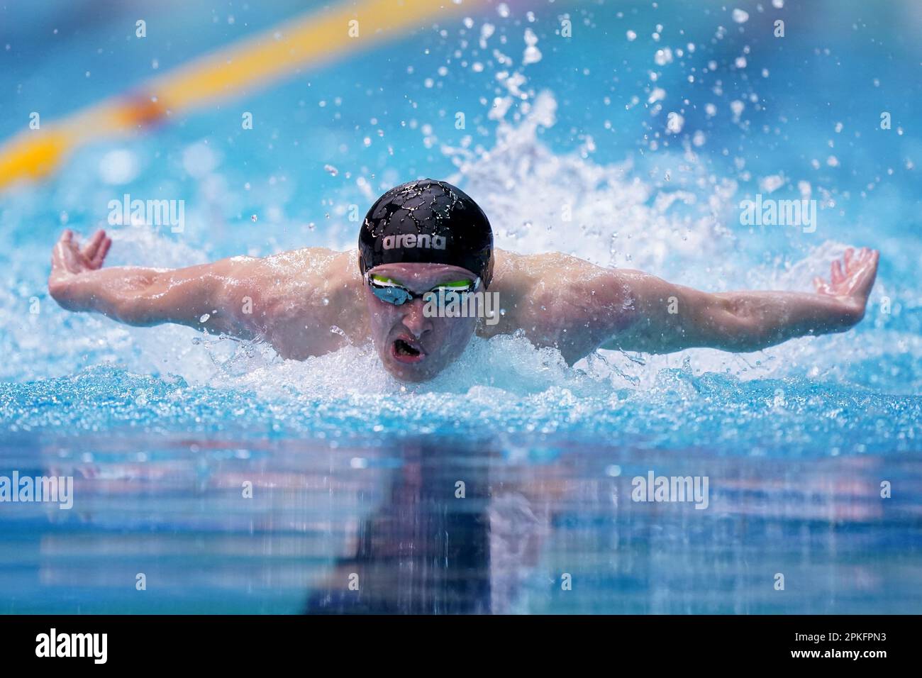 Swansea University’s Rhys Edwards in action during the Men’s 100m ...