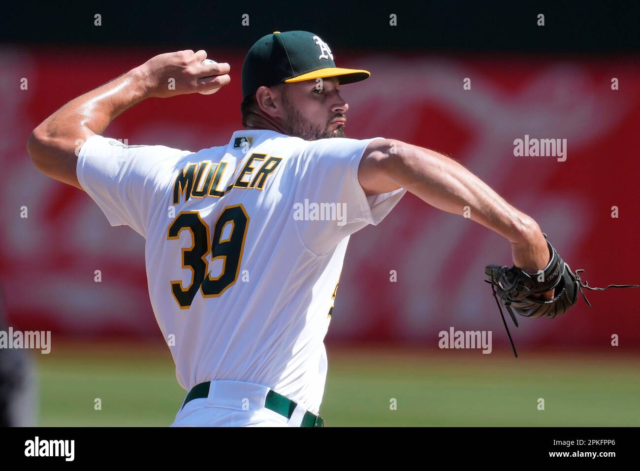 Oakland Athletics' Kyle Muller during a baseball game against the ...