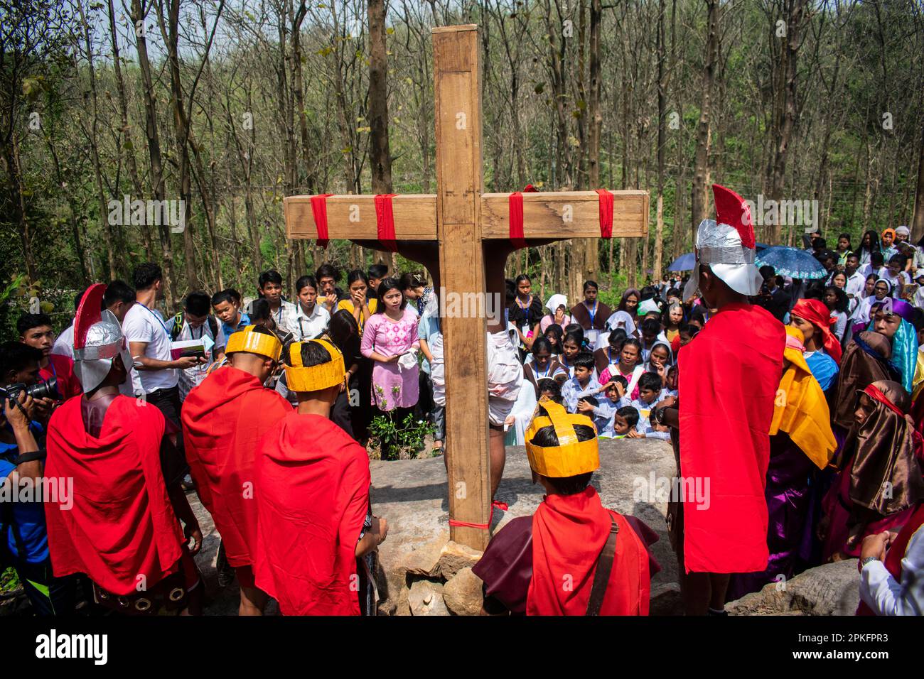 GUWAHATI, INDIA - APRIL 7: Indian Christian during the annual Good ...