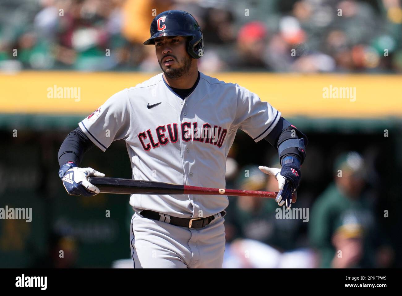 Cleveland Guardians' Gabriel Arias during a baseball game against the ...