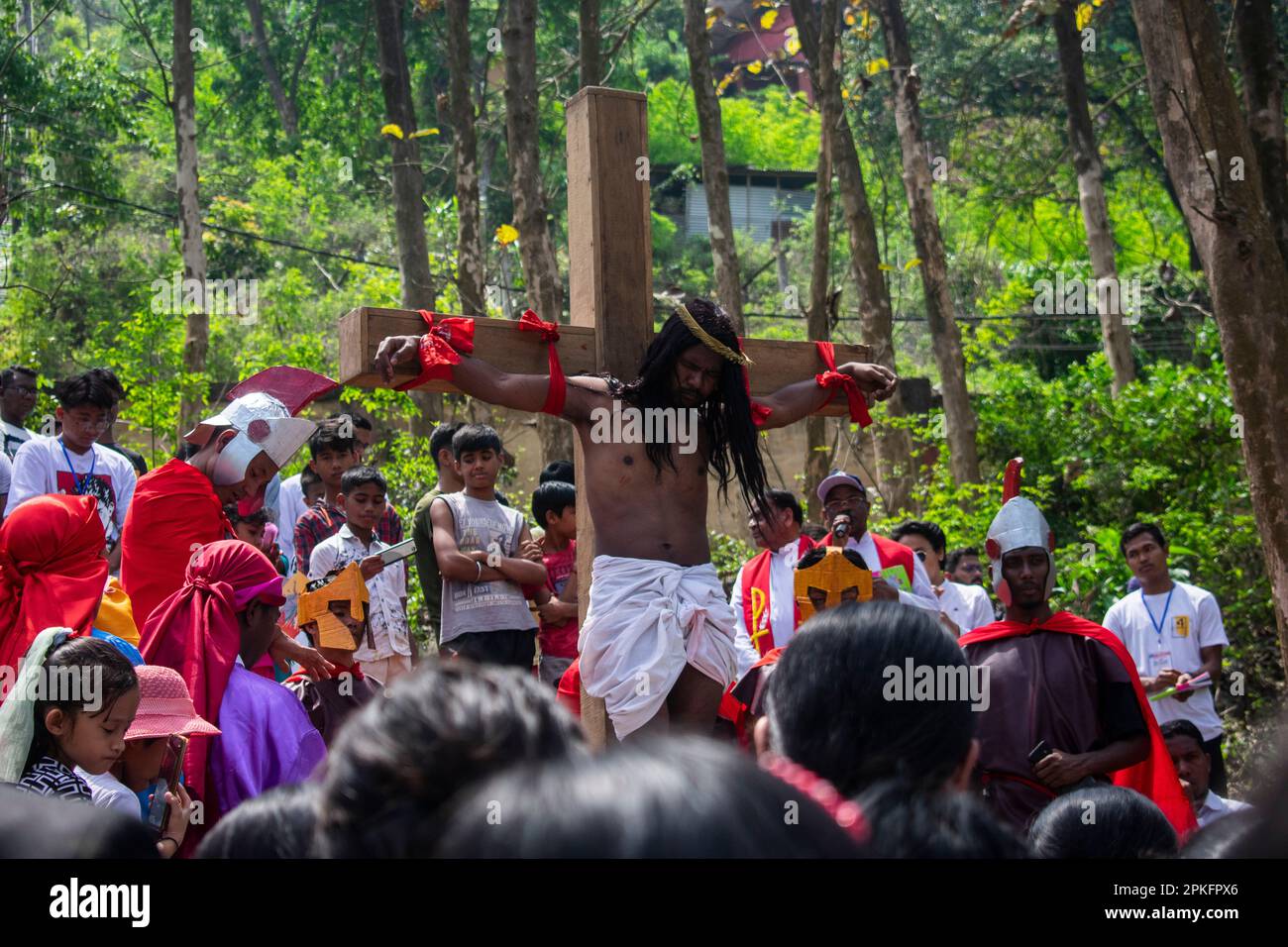 GUWAHATI, INDIA - APRIL 7: Indian Christian during the annual Good ...