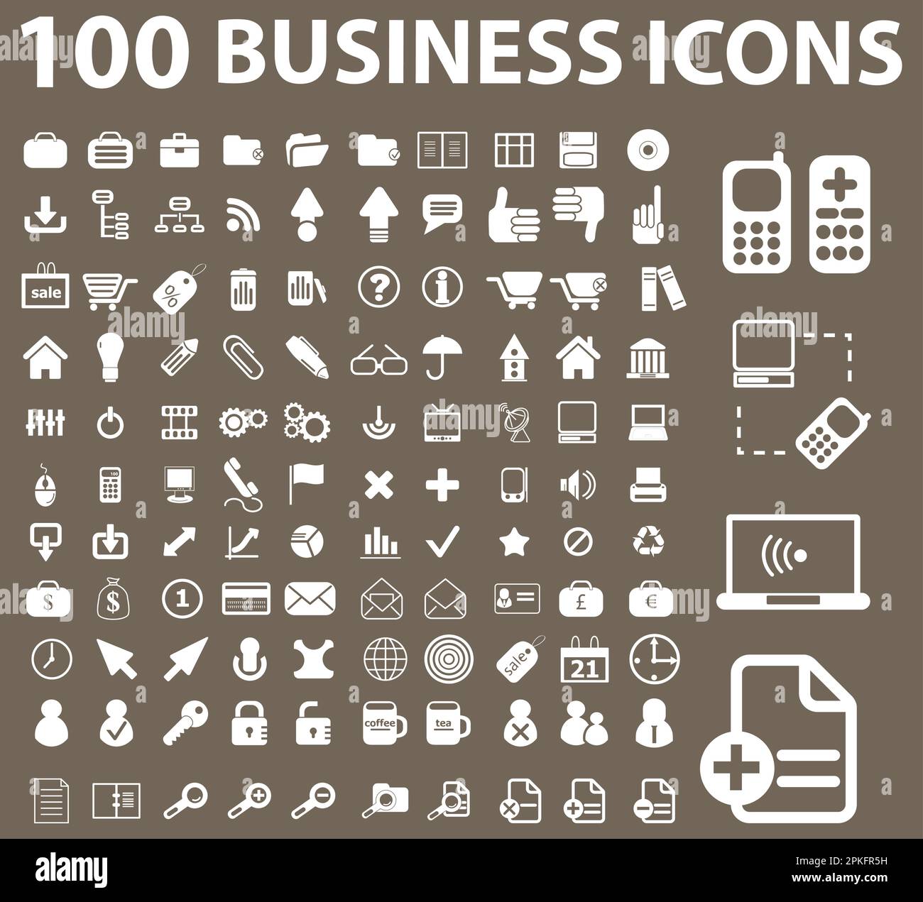 A set of 100 Business icons vector illustration Stock Vector Image ...