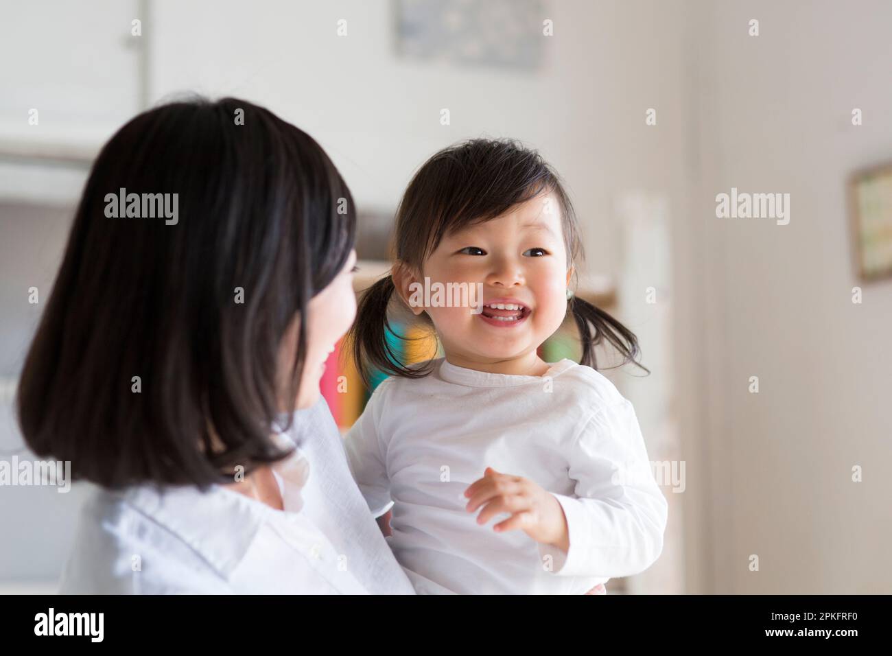 Happy child girl profile hi-res stock photography and images - Alamy