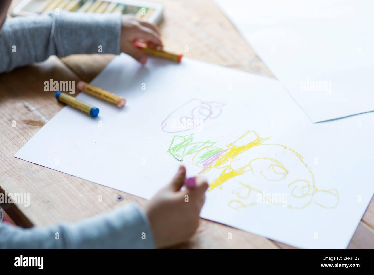 Child's hand drawing Stock Photo - Alamy