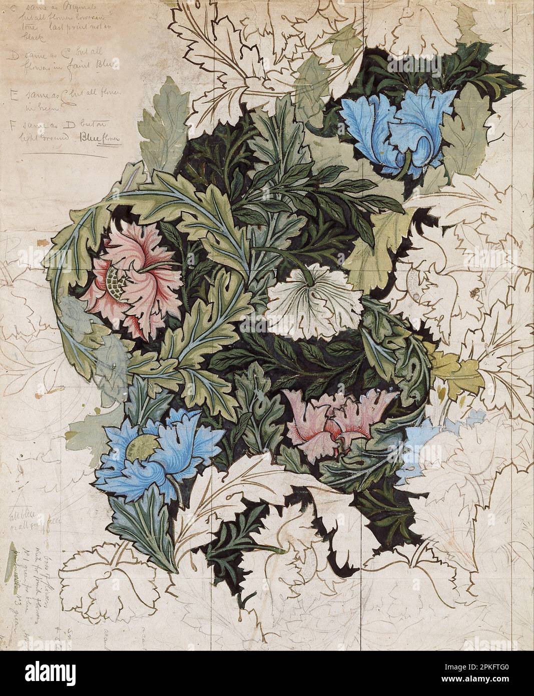 Wreath circa 1876 by Morris & Co Stock Photo - Alamy