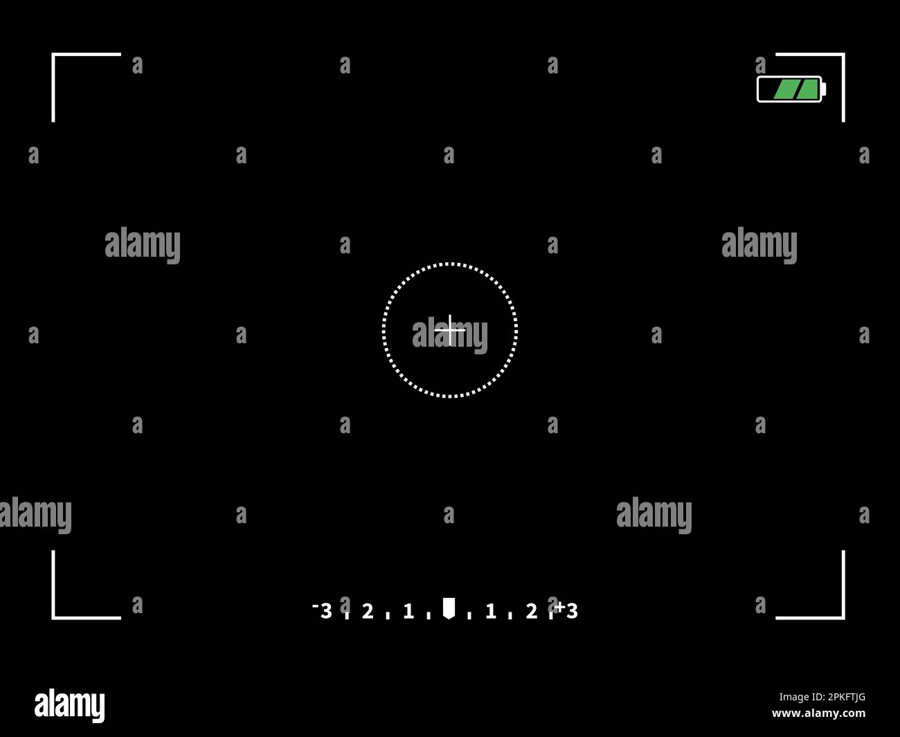 Camera horizontal viewfinder template on black background. Vector photo ...
