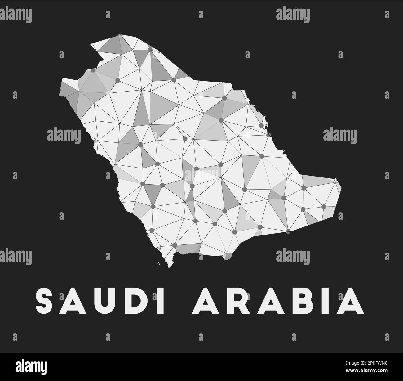 Saudi arabia polygonal map Stock Vector Images - Alamy