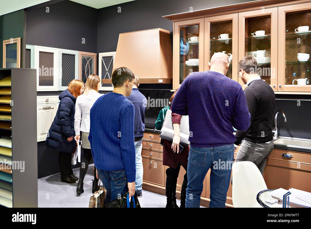 Buyers in a furniture store Stock Photo - Alamy