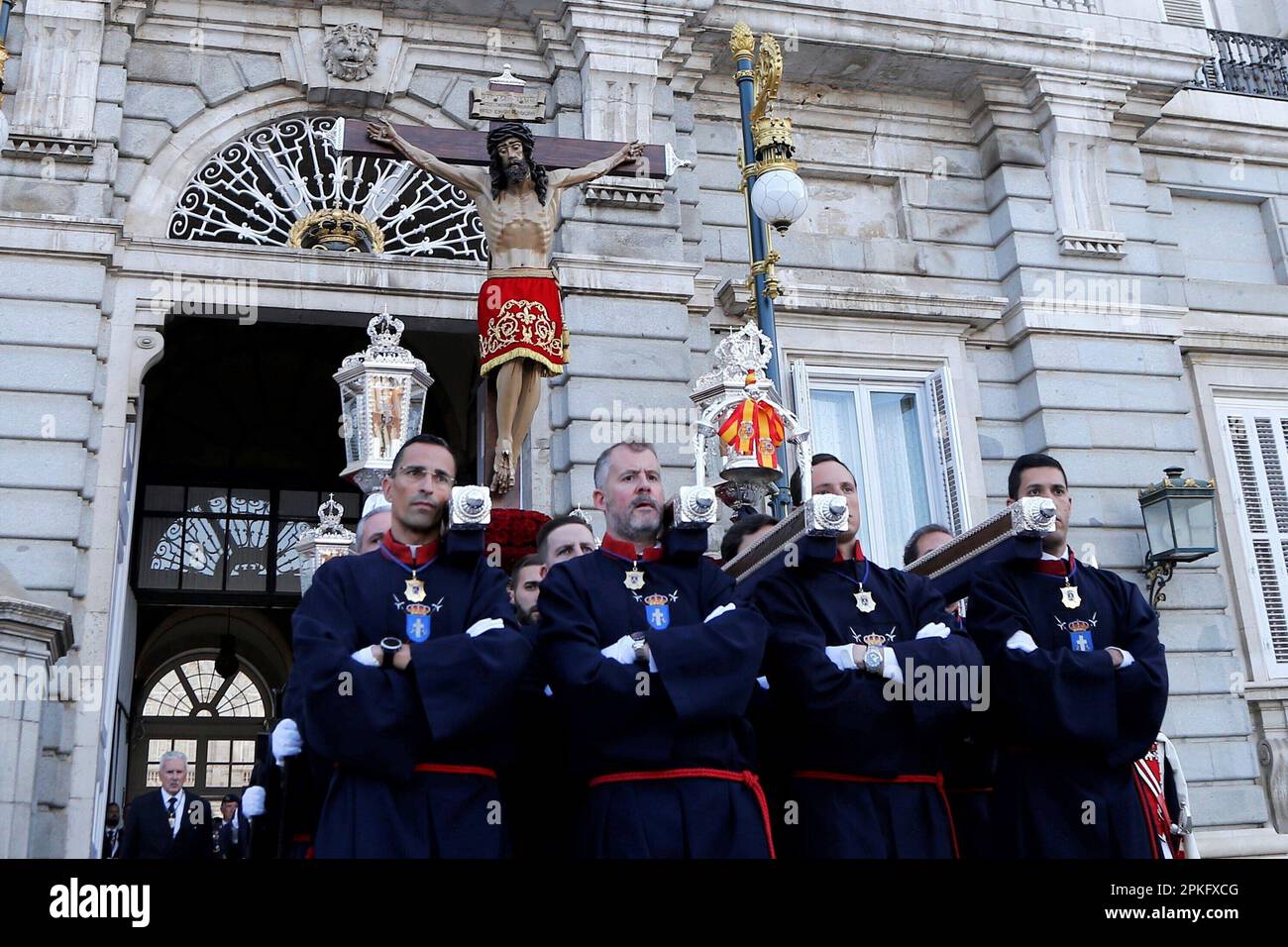Procession of Christ of the Halberdiers on Good Friday in Madrid, April ...