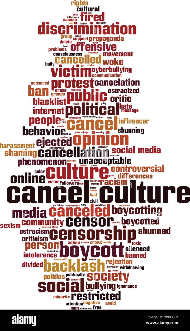 Cancel culture word cloud concept. Collage made of words about cancel ...