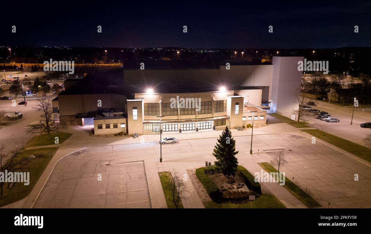 Kitchener Memorial Auditorium Aerial Night 2023, Luke Durda/Alamy Stock ...
