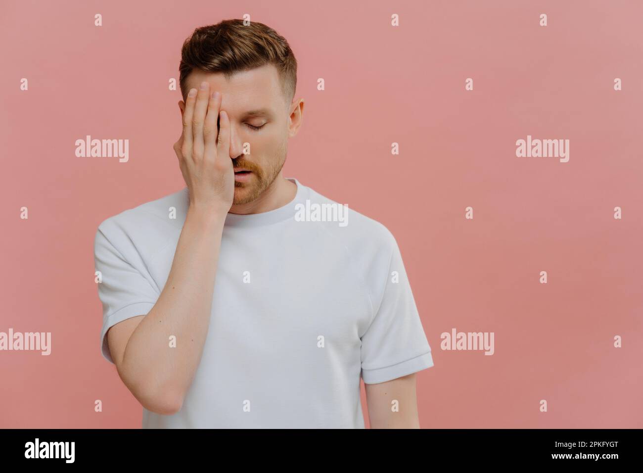 Tired person makes hand hi-res stock photography and images - Alamy