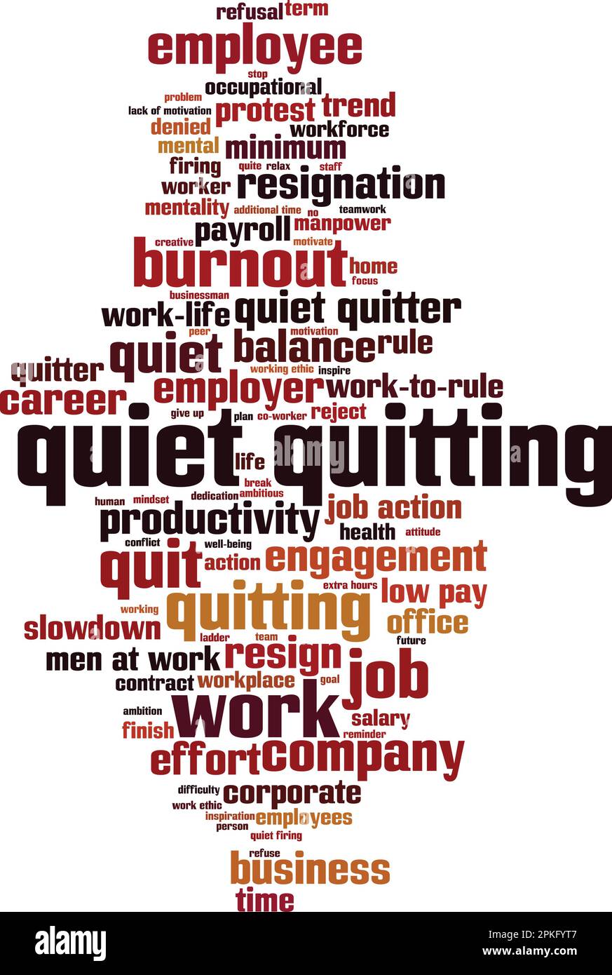 Quiet quitting word cloud concept. Collage made of words about quiet ... Quiet quitting word cloud concept. Collage made of words about quiet ...
