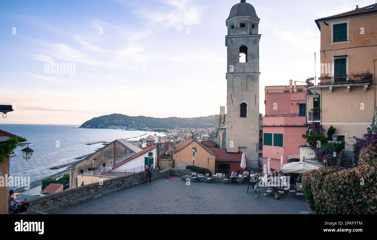 Europe, Italy, Cervo, Imperia, Landscape of coasts: credits: Andrea ...