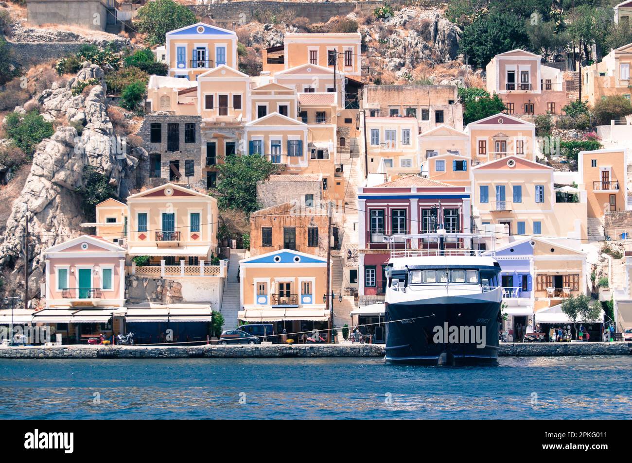 Greece, Simi Island, landscape of island in summer time. Credits ...