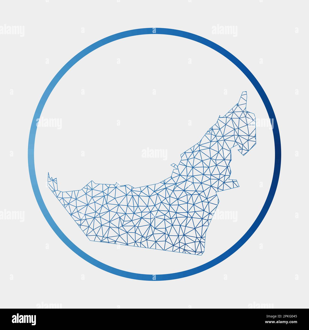 UAE icon. Network map of the country. Round UAE sign with gradient ring ... UAE icon. Network map of the country. Round UAE sign with gradient ring ...