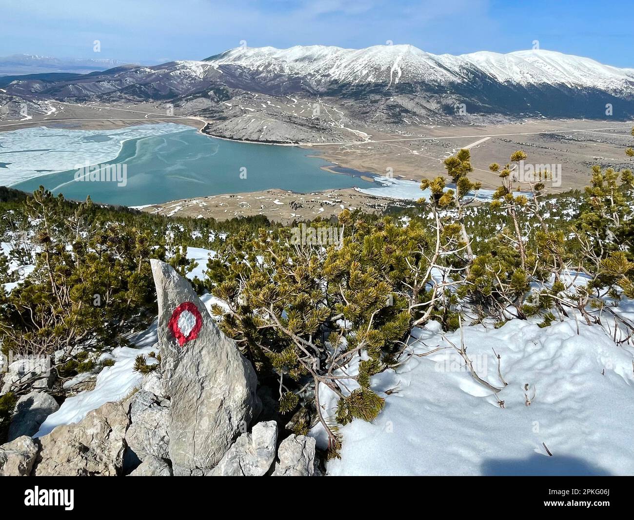 Natural park Blidinje, winter lake Stock Photo - Alamy