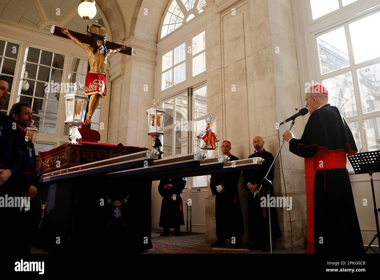Procession of Christ of the Halberdiers on Good Friday in Madrid, April ...