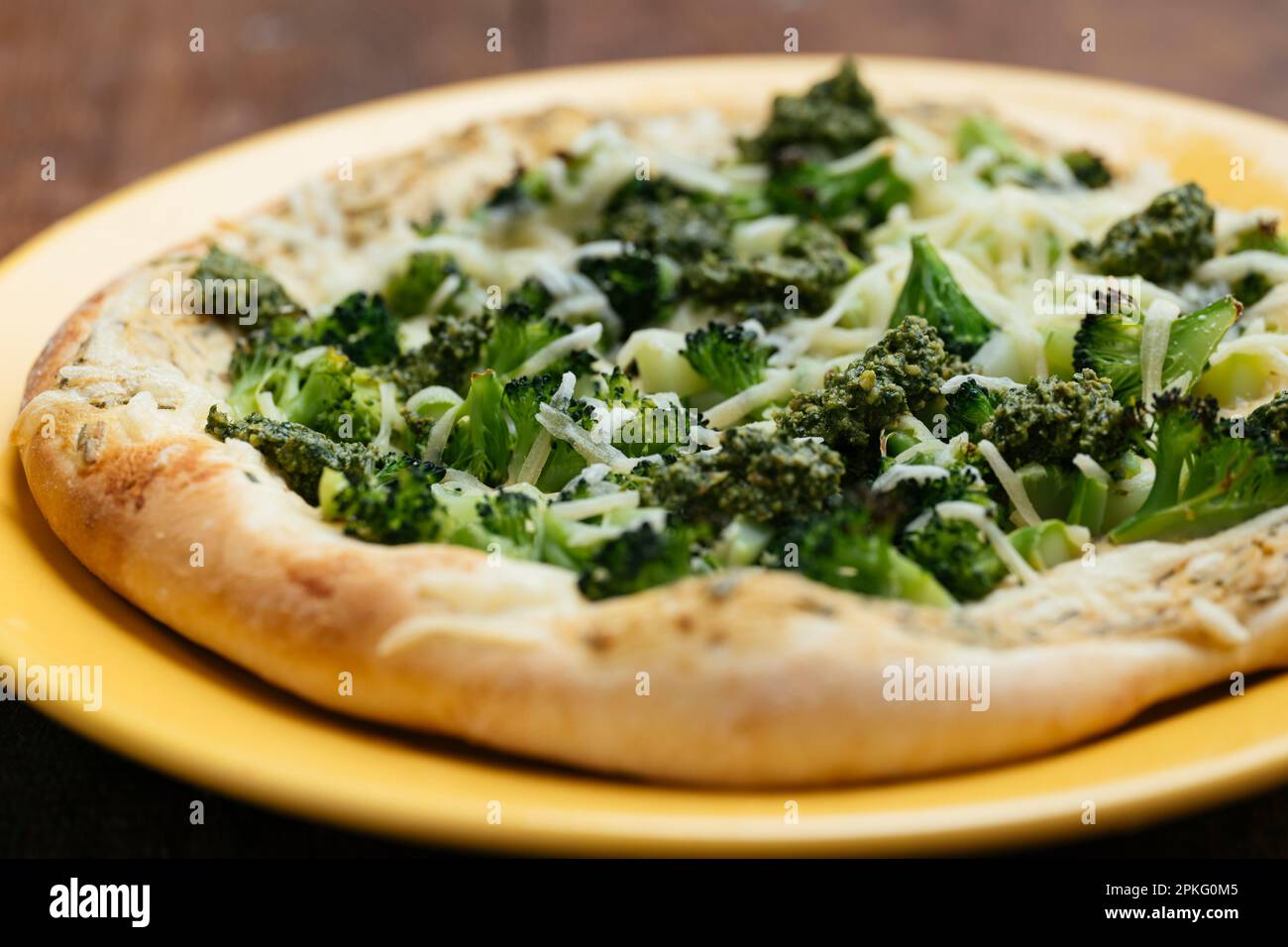 Home made vegan broccoli pizza Stock Photo - Alamy