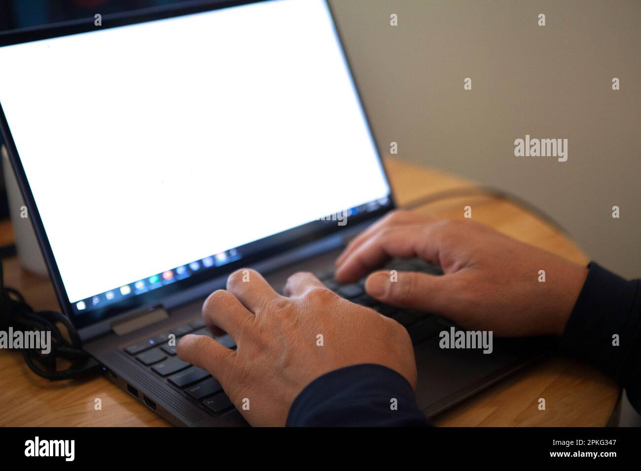 Male hands scrolling typing hi-res stock photography and images - Alamy