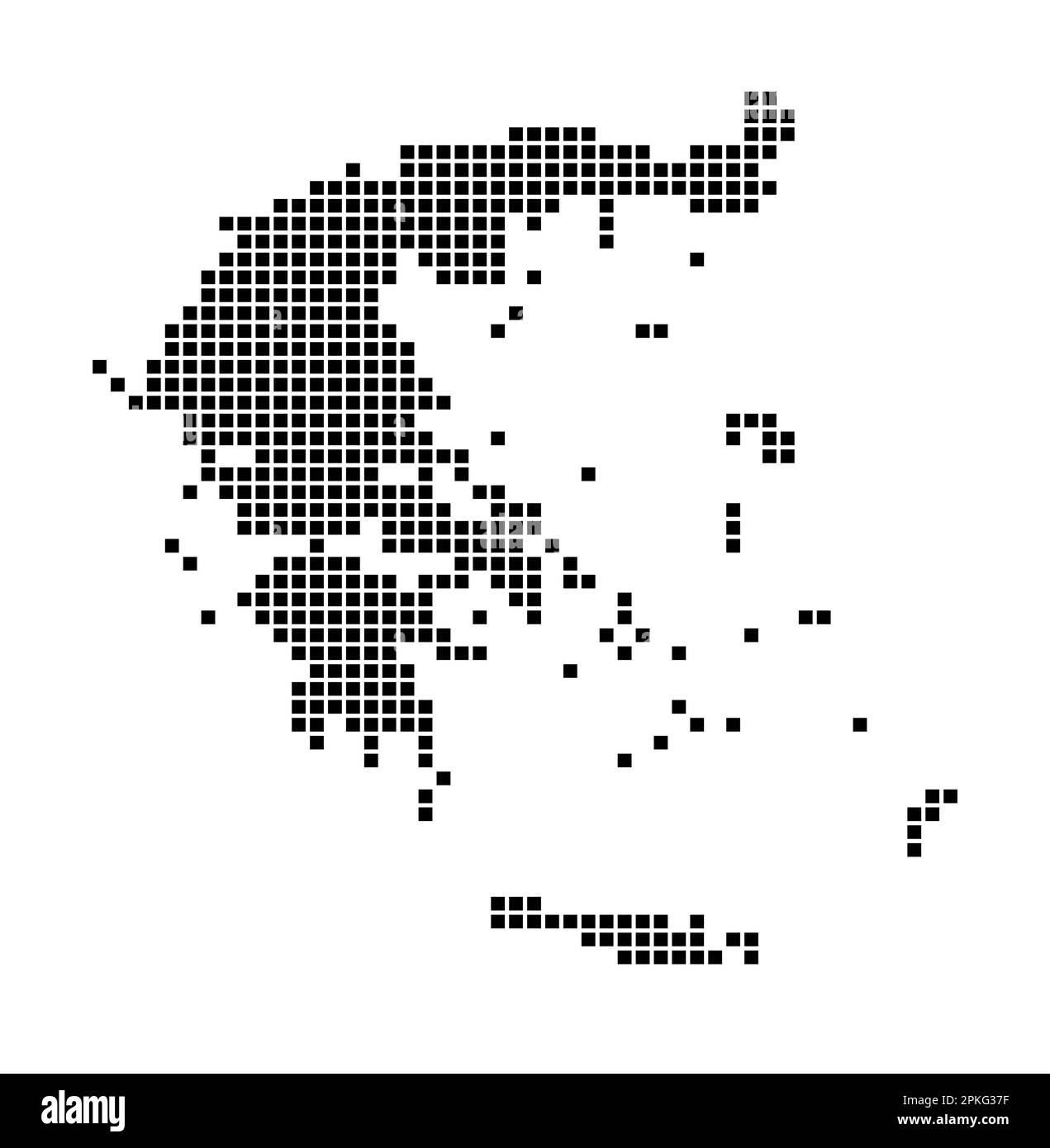 Greece map. Map of Greece in dotted style. Borders of the country ...