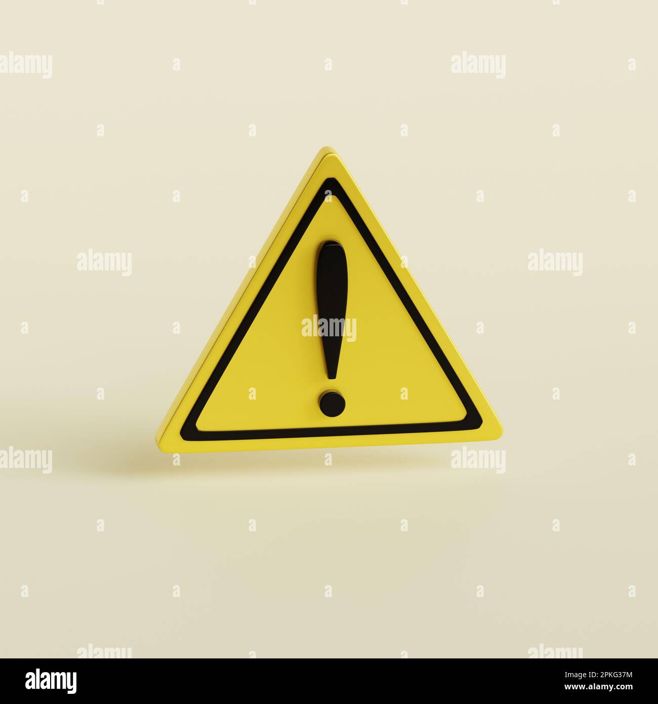 Exclamation danger warning sign on white background. Caution and alarm ...