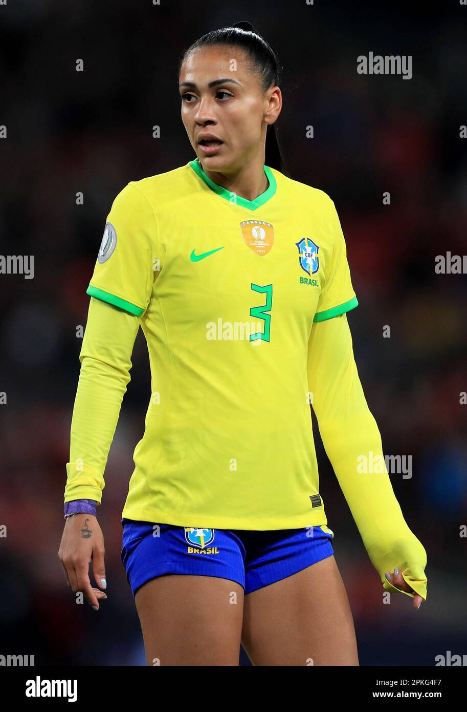 Brazil’s Kathellen Sousa during the Women’s Finalissima at Wembley ...