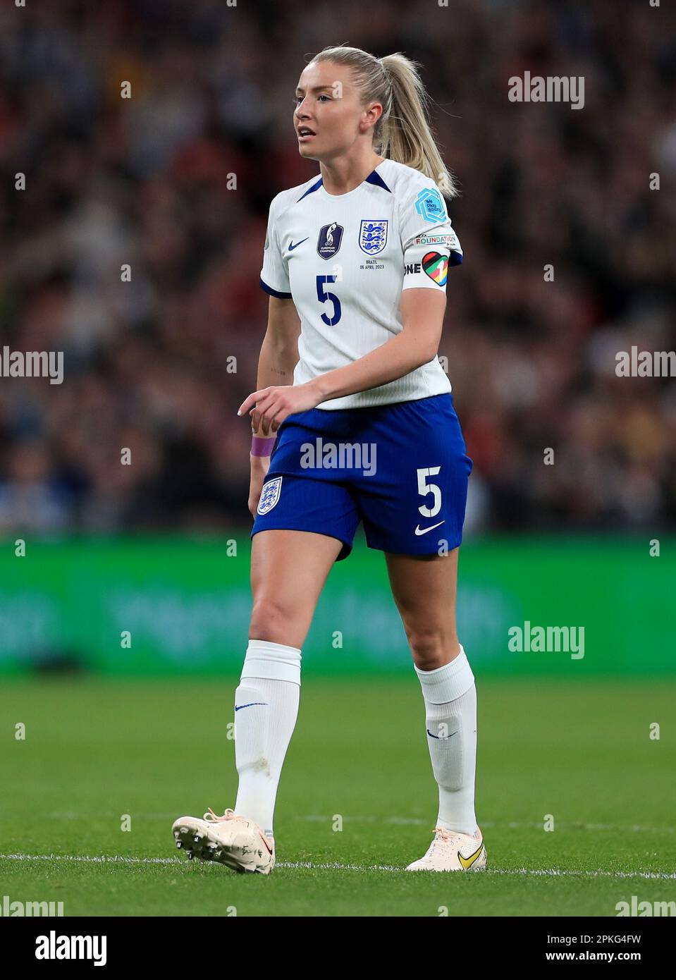 England’s Leah Williamson during the Women’s Finalissima at Wembley ...