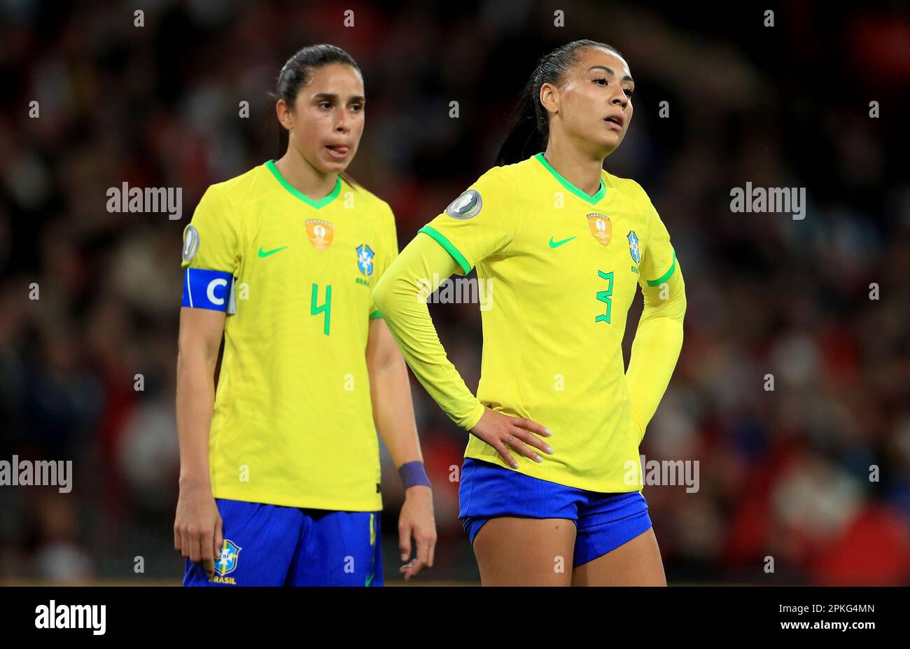 Brazil’s Rafaelle Souza (left) and Kathellen Sousa during the Women’s ...