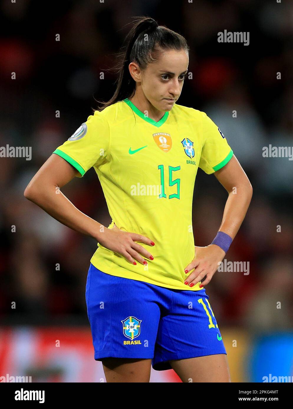 Brazil’s Luana during the Women’s Finalissima at Wembley Stadium ...