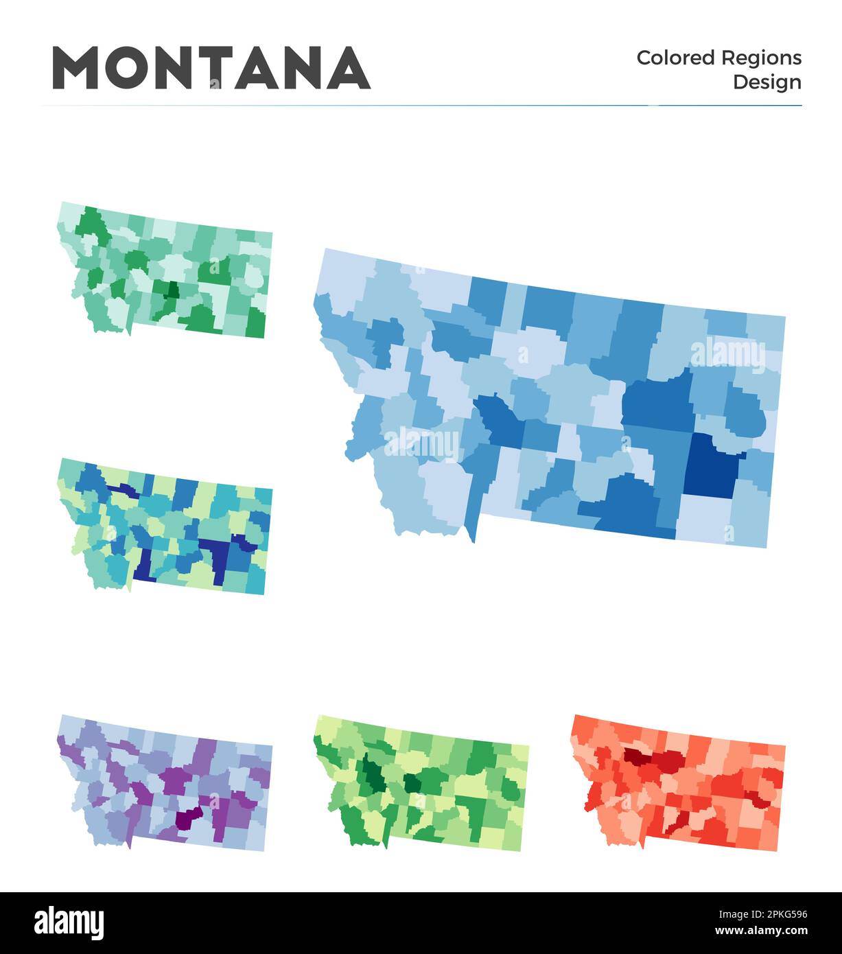 Montana map collection. Borders of Montana for your infographic ...