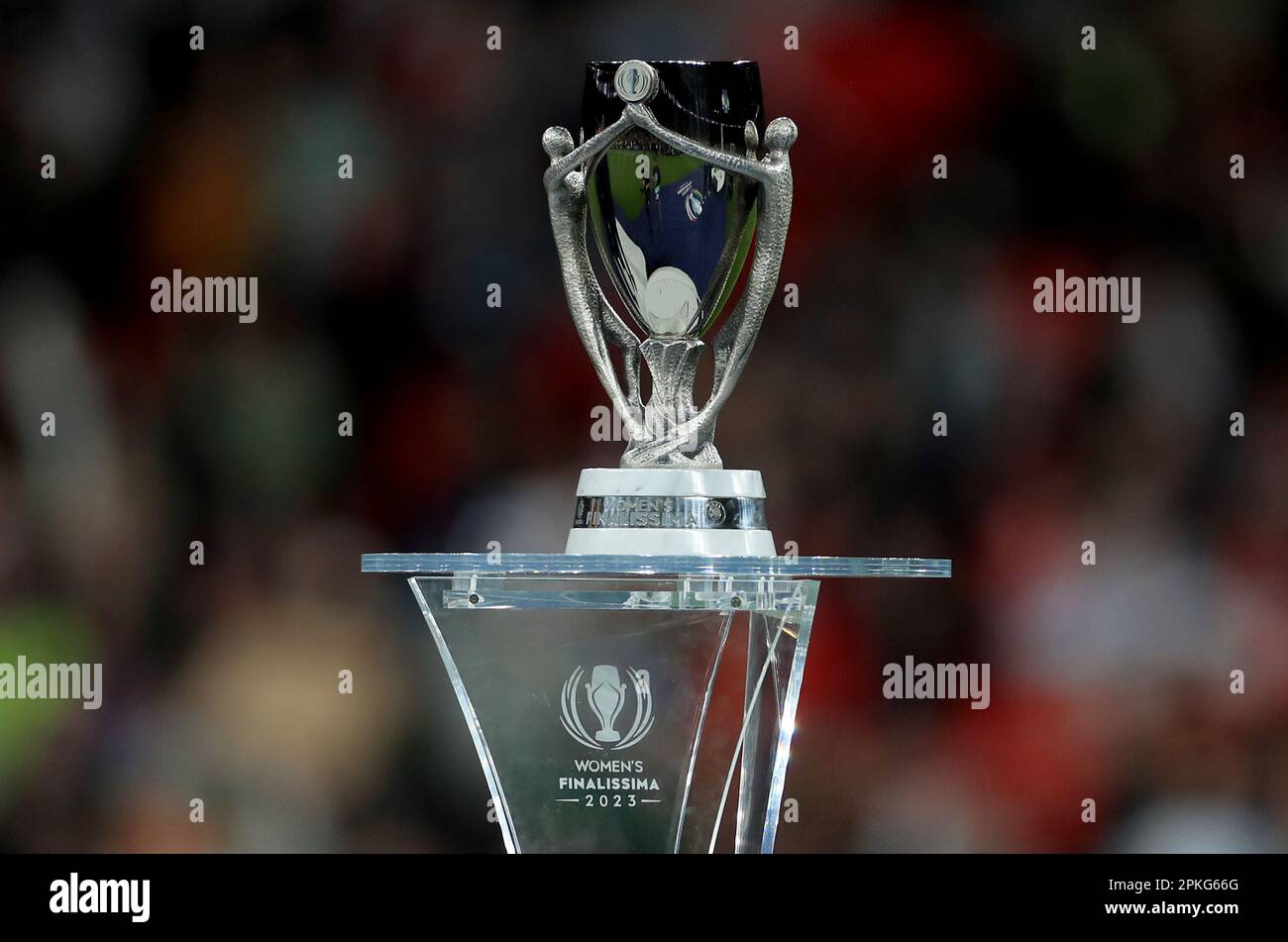 Women’s Finalissima trophy during the Women’s Finalissima at Wembley ...