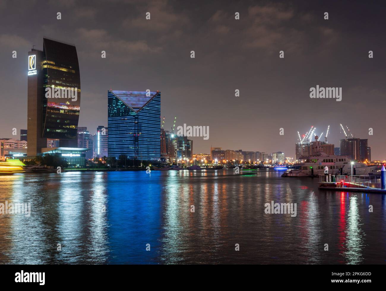 Dubai, UAE - 30 March 2023: View down the Creek towards Deira as tour ...