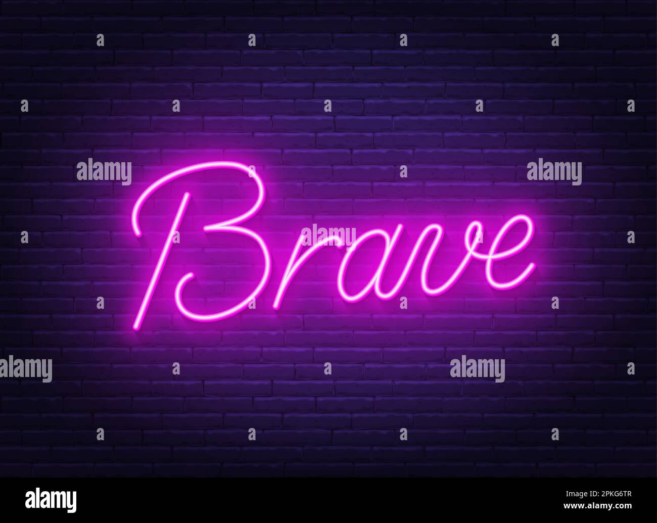 Brave neon sign banner background hi-res stock photography and images ...