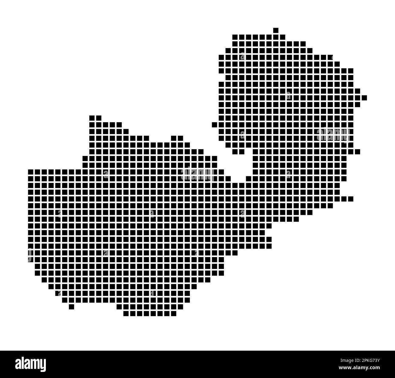 Zambia map. Map of Zambia in dotted style. Borders of the country ...