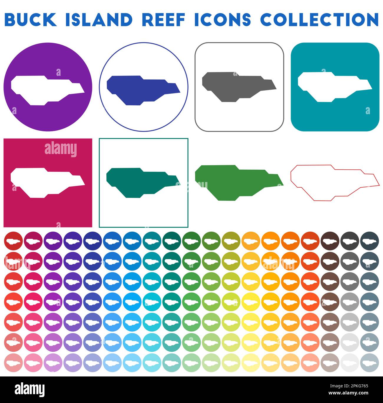 Island buck island reef map hi-res stock photography and images - Alamy
