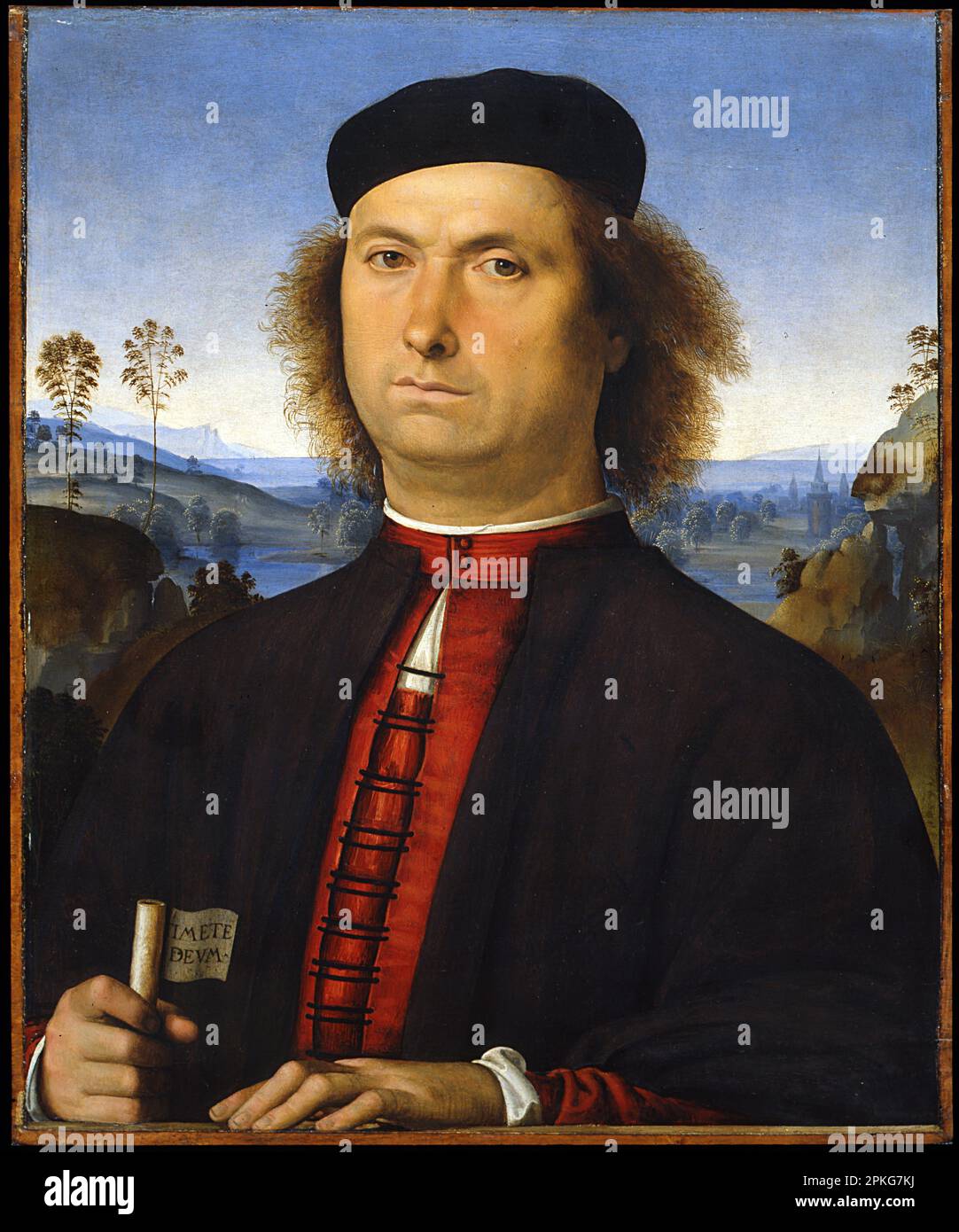 Portrait of Francesco delle Opere 1494 by Perugino Stock Photo - Alamy