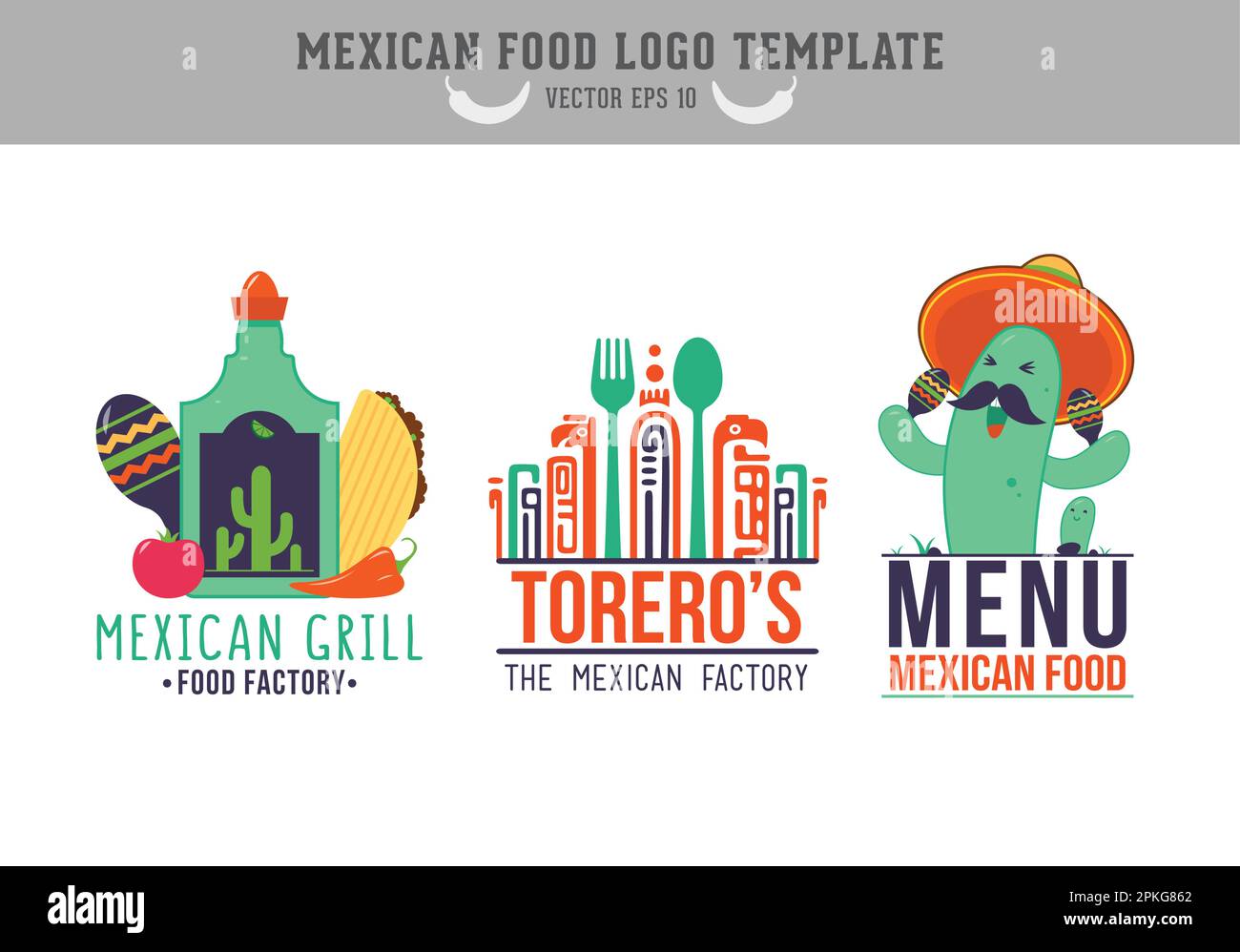 Mexican food logo. Logo design food vector template Stock Vector Image ...