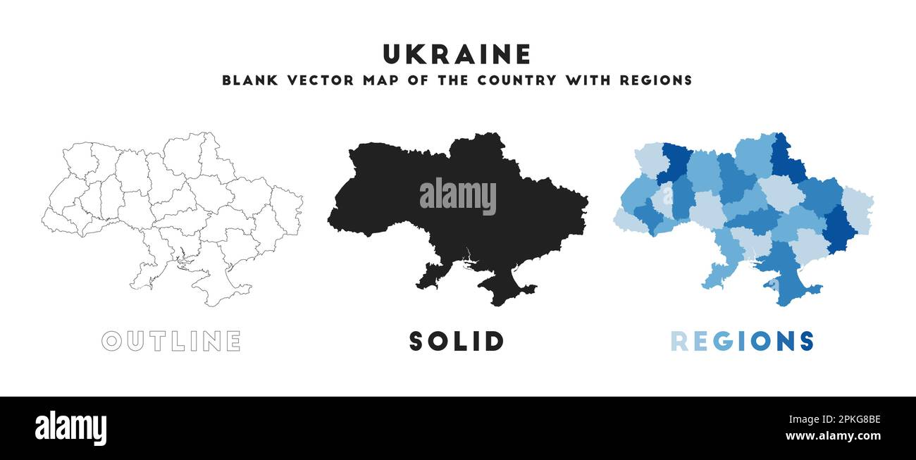 Ukraine map. Borders of Ukraine for your infographic. Vector country ...