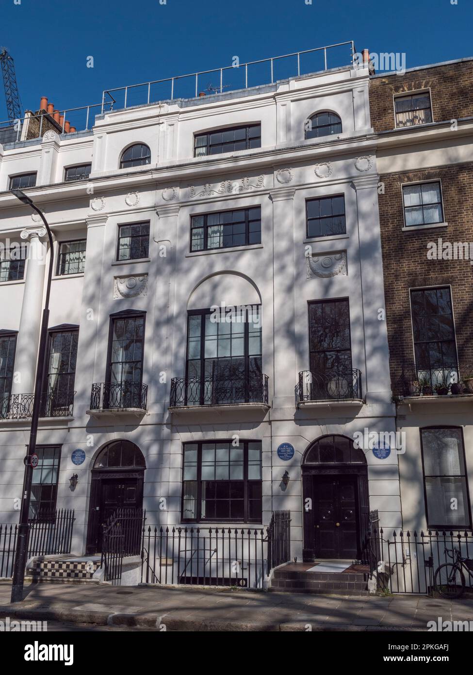 Former homes to Helena Normanton (left, No 22) and Sir Syed Ahmed Khan ...