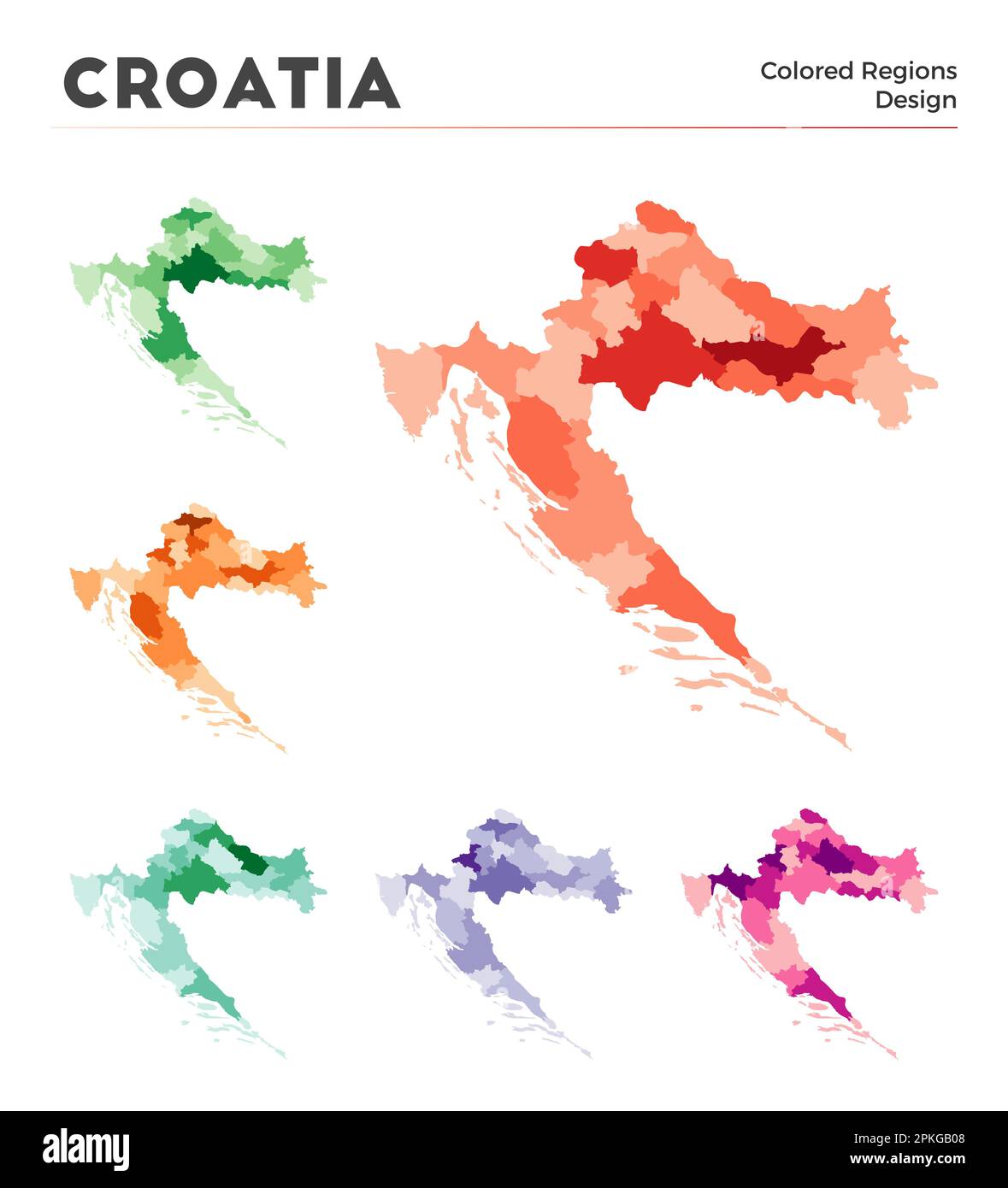 Croatia map collection. Borders of Croatia for your infographic ...