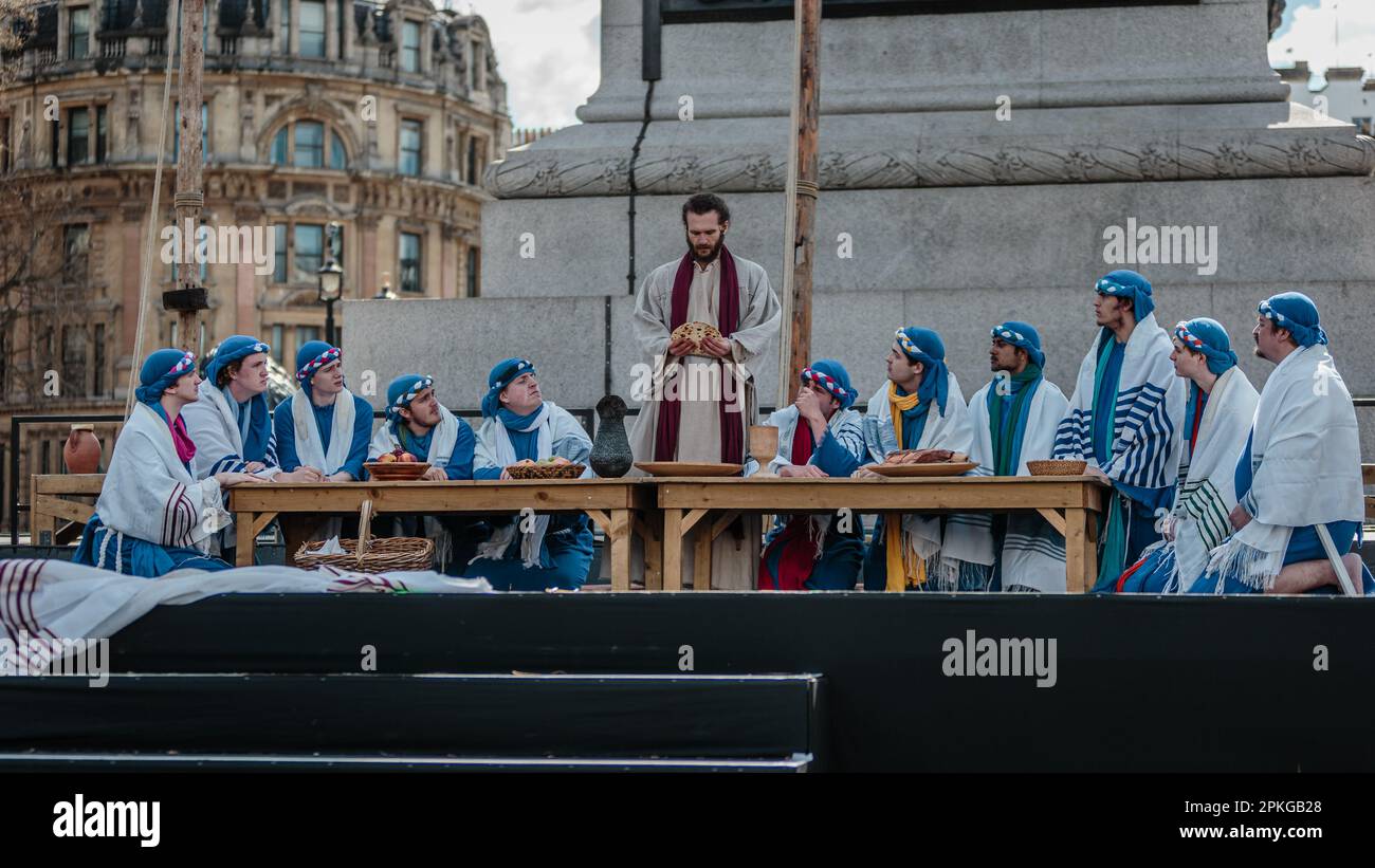 Last Supper at The Passion of Jesus by the Wintershall players in ...