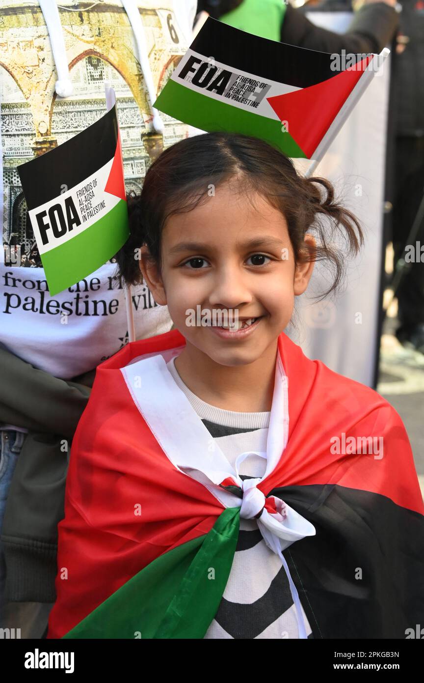Israel Embassy, London, UK. 7th Apr, 2023. Demonstration against the ...