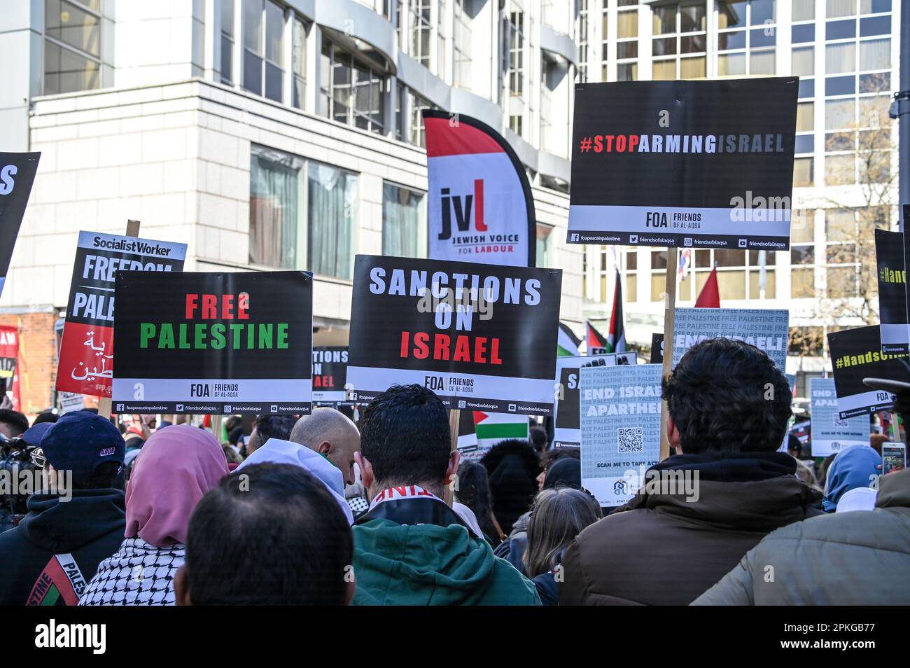 Israel Embassy, London, UK. 7th Apr, 2023. Demonstration against the ...